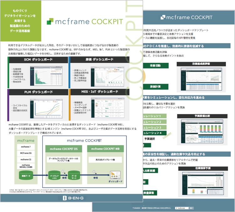 製品 | mcframe COCKPIT | mcframe